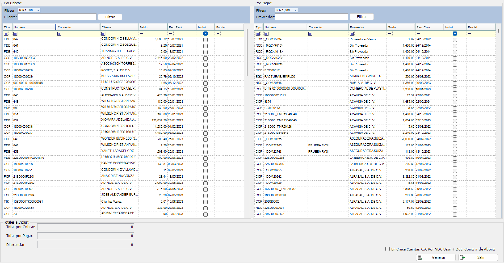Cruce de Cuentas - Brilo ERP Docs